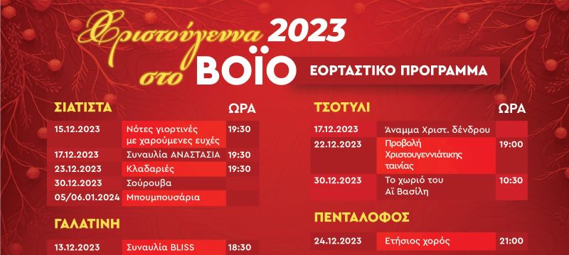 Το ανανεωμένο το πρόγραμμα των Χριστουγεννιάτικων εκδηλώσεων του Δήμου ...